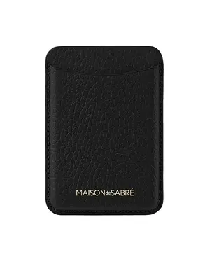 MAISON DE SABRE Leather Magsafe Wallet - Black Caviar