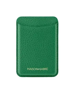 MAISON DE SABRE Leather Magsafe Wallet - Emerald Green