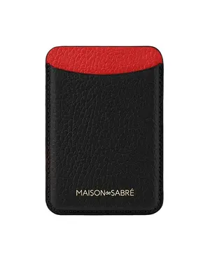 MAISON DE SABRE Leather Magsafe Wallet - Rouge Noir