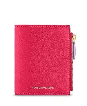 MAISON DE SABRE Leather Bifold Wallet - Fuchsia Lavender