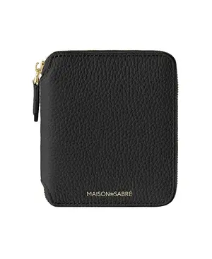 MAISON DE SABRE Small Leather Zip Around Wallet - Rouge Noir