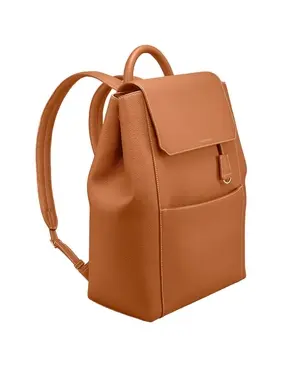 MAISON DE SABRE Large Leather Soft Backpack - Pecan Brown