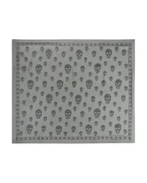 Alexander McQueen Skull Silk Scarf - Khaki