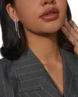 Nadri Cubic Zirconia Front To Back Earrings
