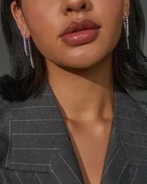 Nadri Cubic Zirconia Front To Back Earrings