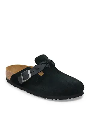 BIRKENSTOCK Boston Braid Buckle Clogs - Black