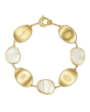 Marco Bicego 18k Yellow Gold Lunaria Mother-of-pearl Bracelet - White/gold
