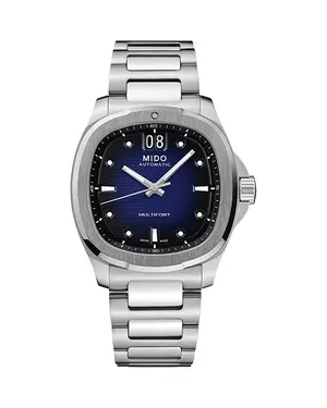 MIDO Multifort Tv Big Date 41mm Watch - Blue/silver