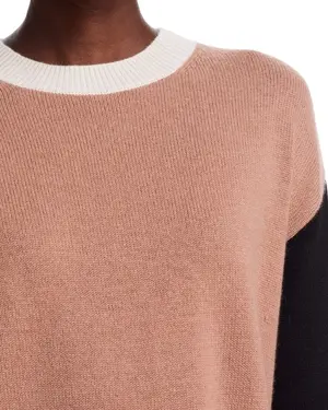Bloomingdale'S Color Block Drop Shoulder Crewneck Sweater Exclusive