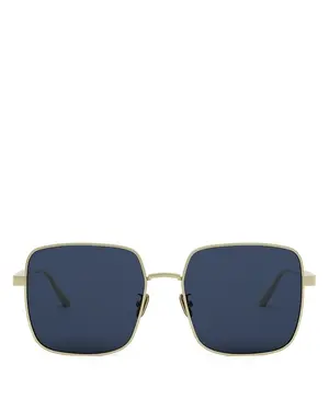 Dior Cannage S1u Square Sunglasses - Gold/blue Solid