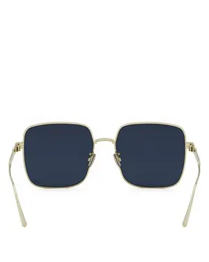 Dior Cannage S1u Square Sunglasses - Gold/blue Solid