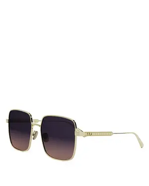 Dior Cannage S1u Square Sunglasses - Gold/purple Gradient