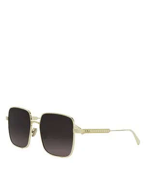 Dior Dior Cannage S1U Square Sunglasses Nickel/smoke