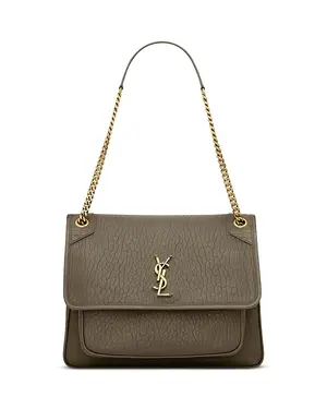 Saint Laurent Niki Large Shoulder Bag - Light Musk Lambskin/gold