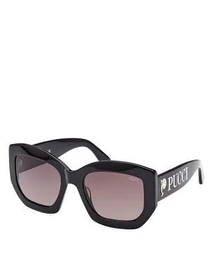 Emilio Pucci Geometric Sunglasses Black/purple Gradient