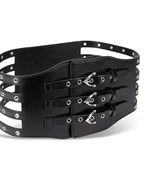 The Kooples Eyelet Corset Belt In Black - 30% Off | Editorialist display picture 3