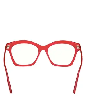 TOM FORD Square Blue Light Glasses - Red
