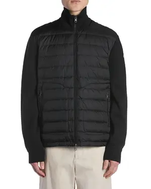 Moncler Zip Front Quilted Jacket - Black