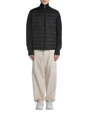 Moncler Zip Front Quilted Jacket - Black