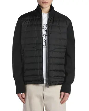 Moncler Zip Front Quilted Jacket - Black