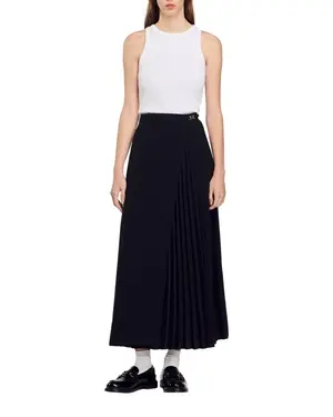 Sandro Souvenir Pleated Skirt