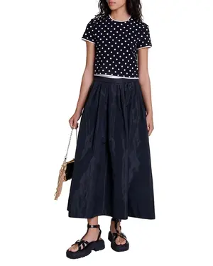 Maje Juraly Midi Skirt - Black
