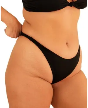 DIPPIN DAISY'S Seaport Thong Bikini Bottom - Black