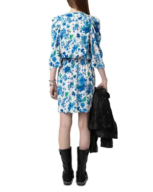 Zadig&Voltaire Ruz Floral Mini Dress - Ecru