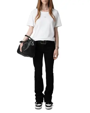 Zadig&Voltaire Mar Rhinestone Wings Tee - Blanc