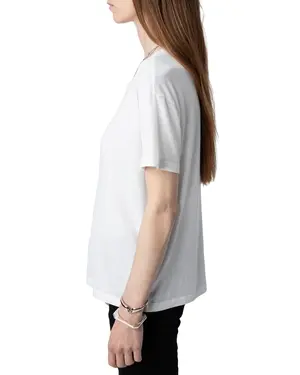 Zadig&Voltaire Mar Rhinestone Wings Tee - Blanc