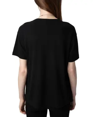 Zadig&Voltaire Mar Rhinestone Wings Tee - Noir