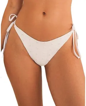 DIPPIN DAISY'S Serenity Tie String Bikini Bottom - White