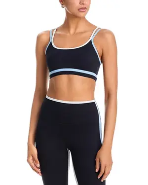 Splits59 Eva Rigor Double Strap Bra - Black/skylight