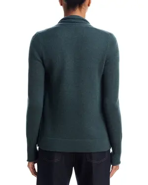 Aqua 100% Cashmere Drape Front Cardigan - Army
