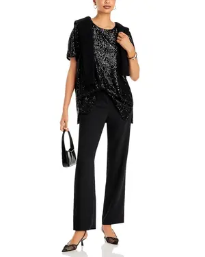 Caroline Rose Sequin Caftan Top