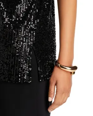 Caroline Rose Sequin Caftan Top