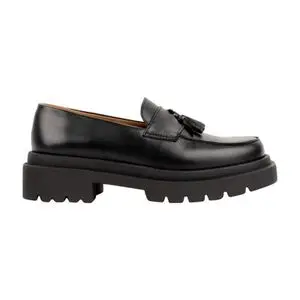 ALOHAS Rivet Leather Loafers - Black
