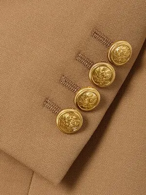 Chloé Double-breasted Grain De Poudre Wool Blazer