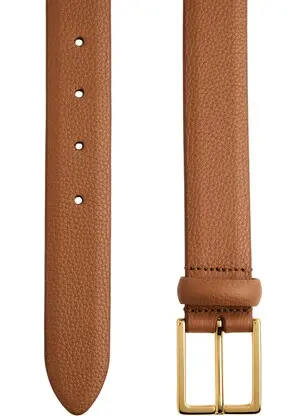 Anderson's Grained Leather Belt - Tan