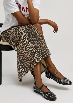 ALOHAS Lucien Studded Leather Ballet Flats