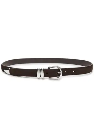 Anderson's Suede Belt - Dark Brown
