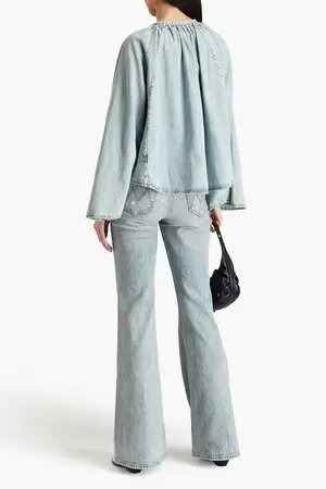 FRAME Faded Chambray Blouse - Light Denim