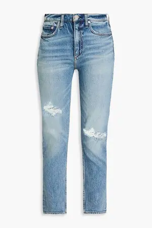 Women's Distressed Cropped Jeans