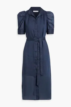 FRAME Ramie Midi Shirt Dress