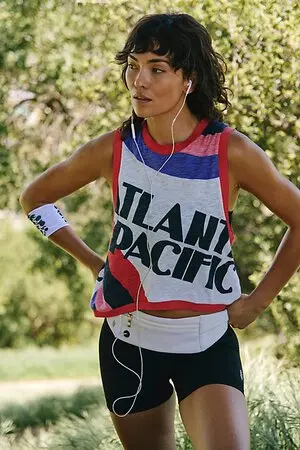 Free People FP Movement Printed Tank Top Atlantic Pacific Blocking