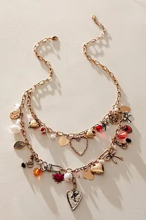 Free People Maxamillion Charm Necklace Holiday Party