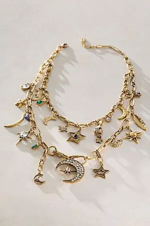 Free People Maxamillion Charm Necklace New Year New Me