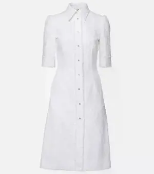 DOLCE & GABBANA Dolce&Gabbana Cotton-Blend Tweed Shirt Dress