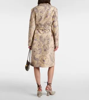 Dries Van Noten Floral Wool-blend Trench Coat