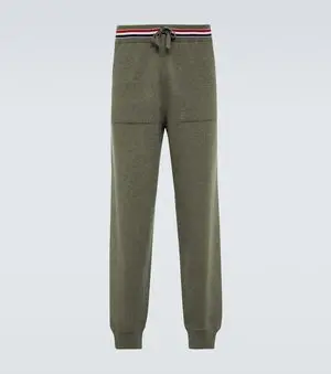 Thom Browne Rwb Stripe Cashmere Sweatpants - Green
